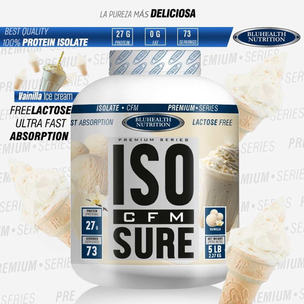ISO SURE PROTEINA AISLADA SABOR VANILLA ICE CREAM 5LB - BLUHEALTH NUTR ...